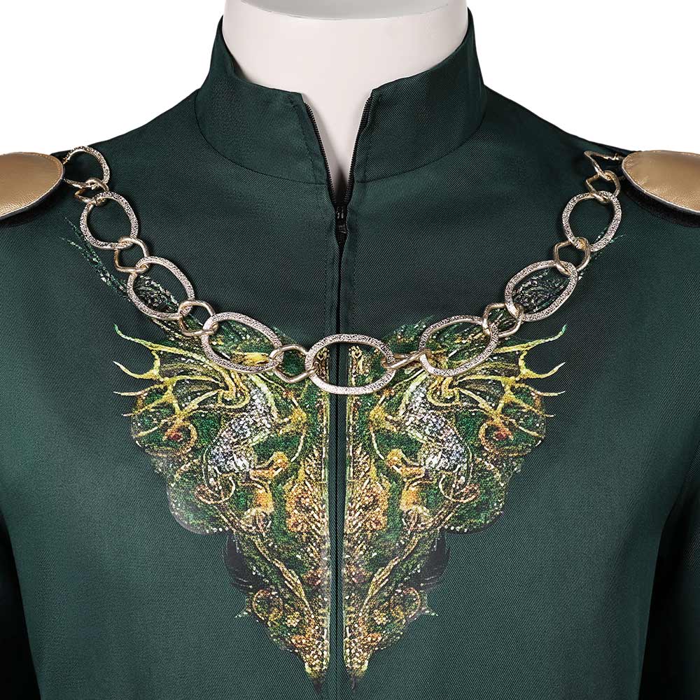 House of The Dragon King Aegon Targaryen Tenue Verte Vintage Cosplay C ...