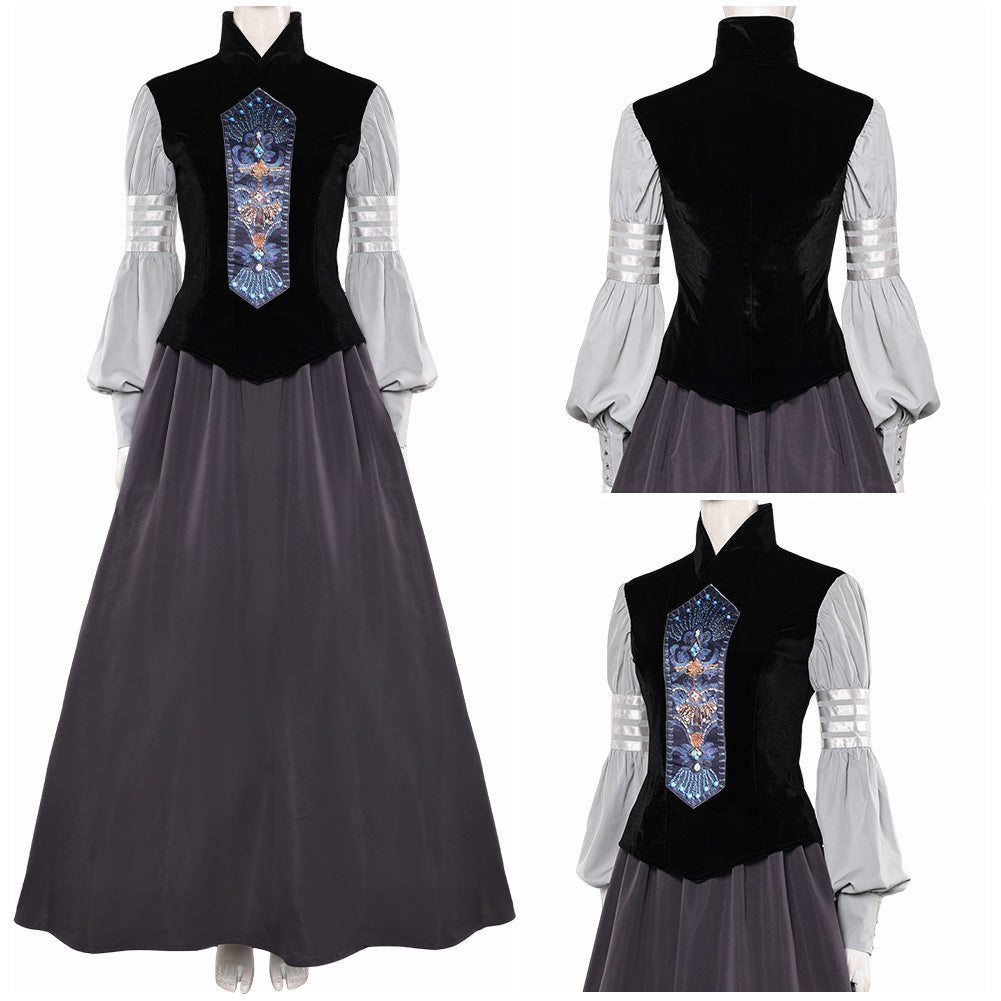 La Guerre des Étoiles Padme Amidala Naberrie Robe Noire Cosplay Costum ...