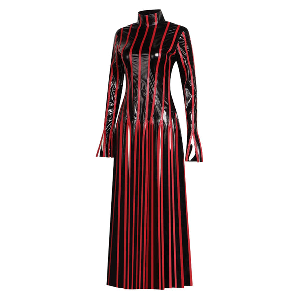 Fate/Stay Night Matou Sakura Robe Rayée Rouge et Noire Cosplay Costume ...