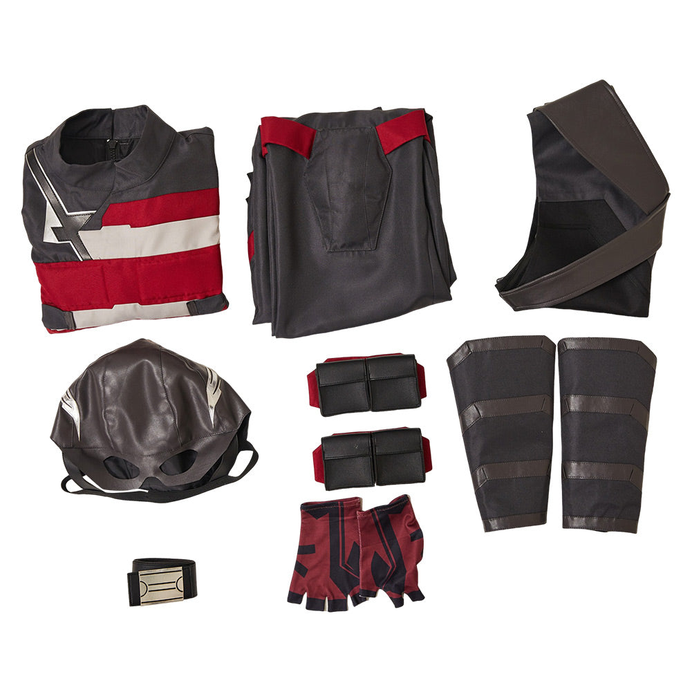 Thunderbolts(2025) John Walker Tenue Noire et Rouge Cosplay Costume ...