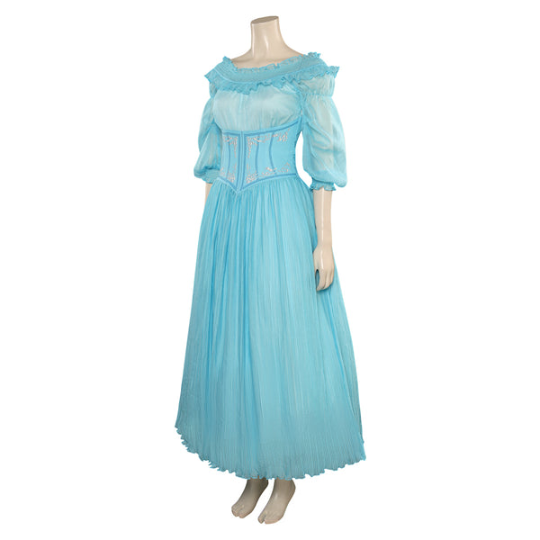 La Petite Sirène The Little Mermaid Ariel Bleu Robe Cosplay Costume ...