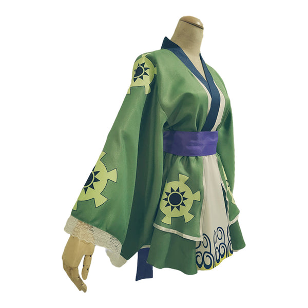 One Piece Roronoa Zoro Lolita Robe Wano Country Cosplay Costume Ver.B ...