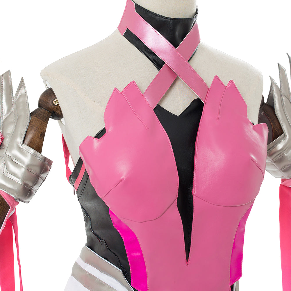 Overwatch Mercy Ange Rose Pink Mercy Skin Cosplay Costume – Cosplaycart.fr