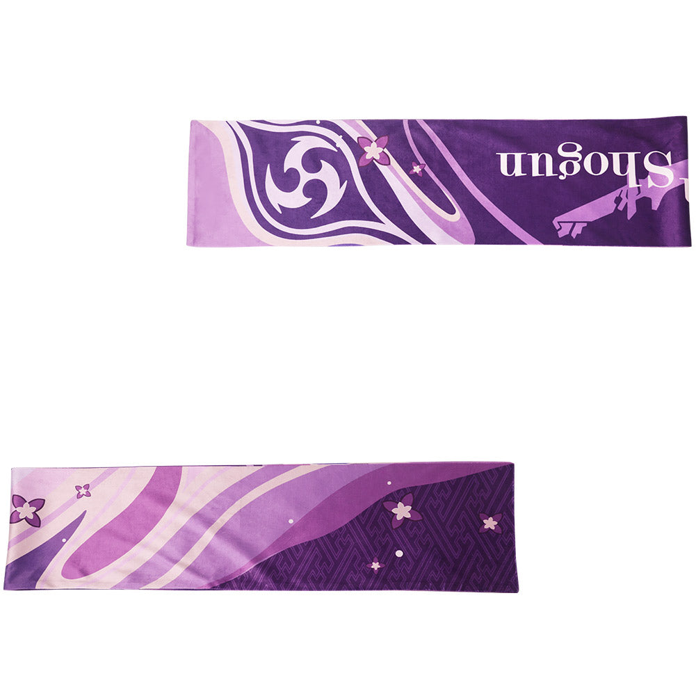 Genshin Impact Raiden Shogun Écharpe Imprimée Design Original ...