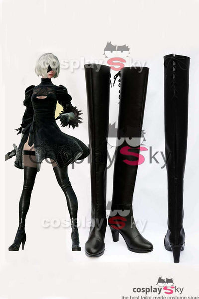 NieR:Automata 2B Cosplay Costume+Perruque+Bottes – Cosplaycart.fr